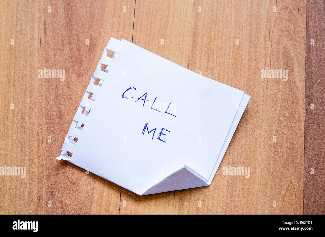 Call note hi-res stock photography and images - Alamy