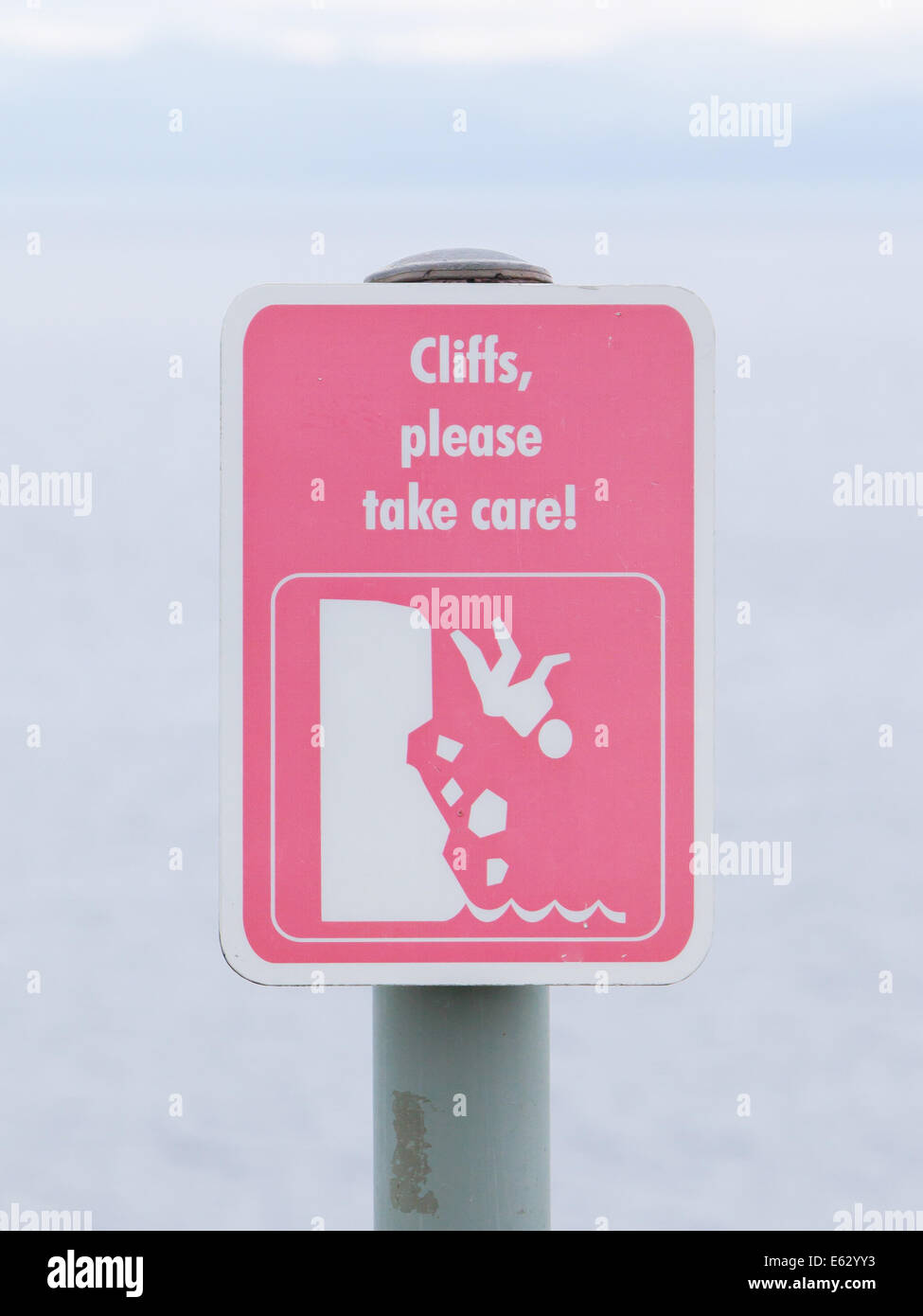 Cliffs - Keep Clear sign, Isle of Skye, Scotland Stock Photo - Alamy