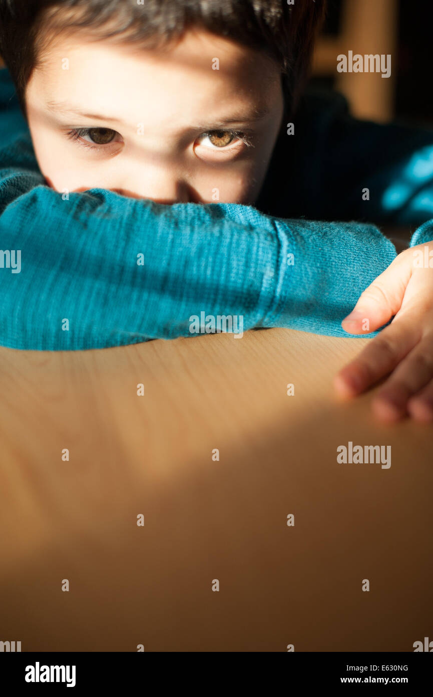 A young boy is sad Stock Photo - Alamy