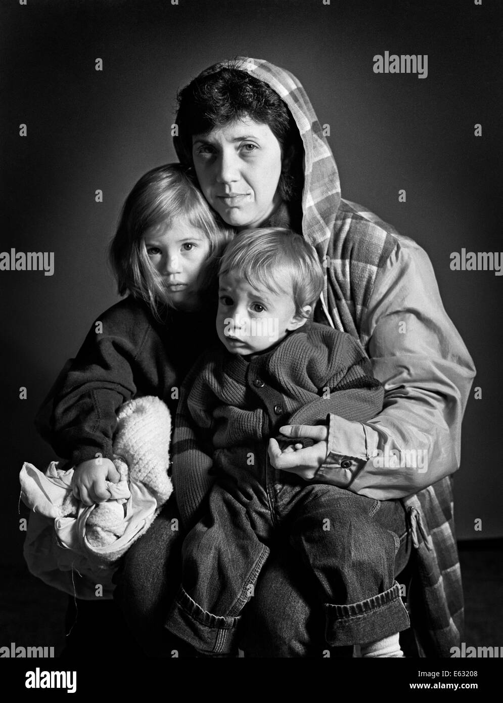 Child portrait winter Black and White Stock Photos & Images - Alamy