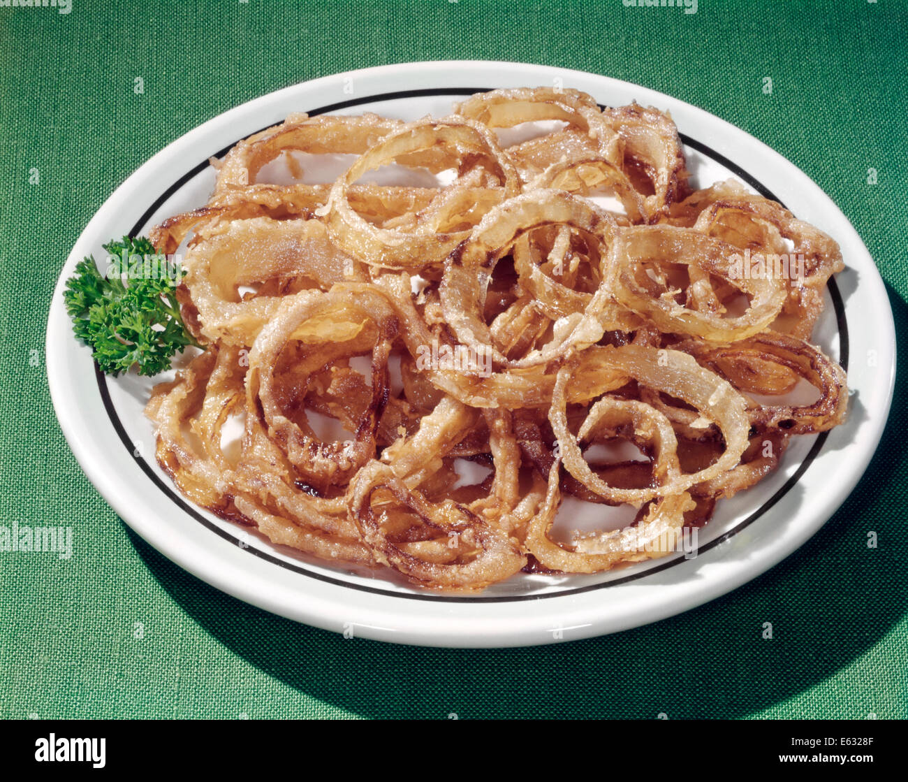 1950s 1960s PLATE OF FRENCH FRIED ONION RINGS Stock Photo - Alamy