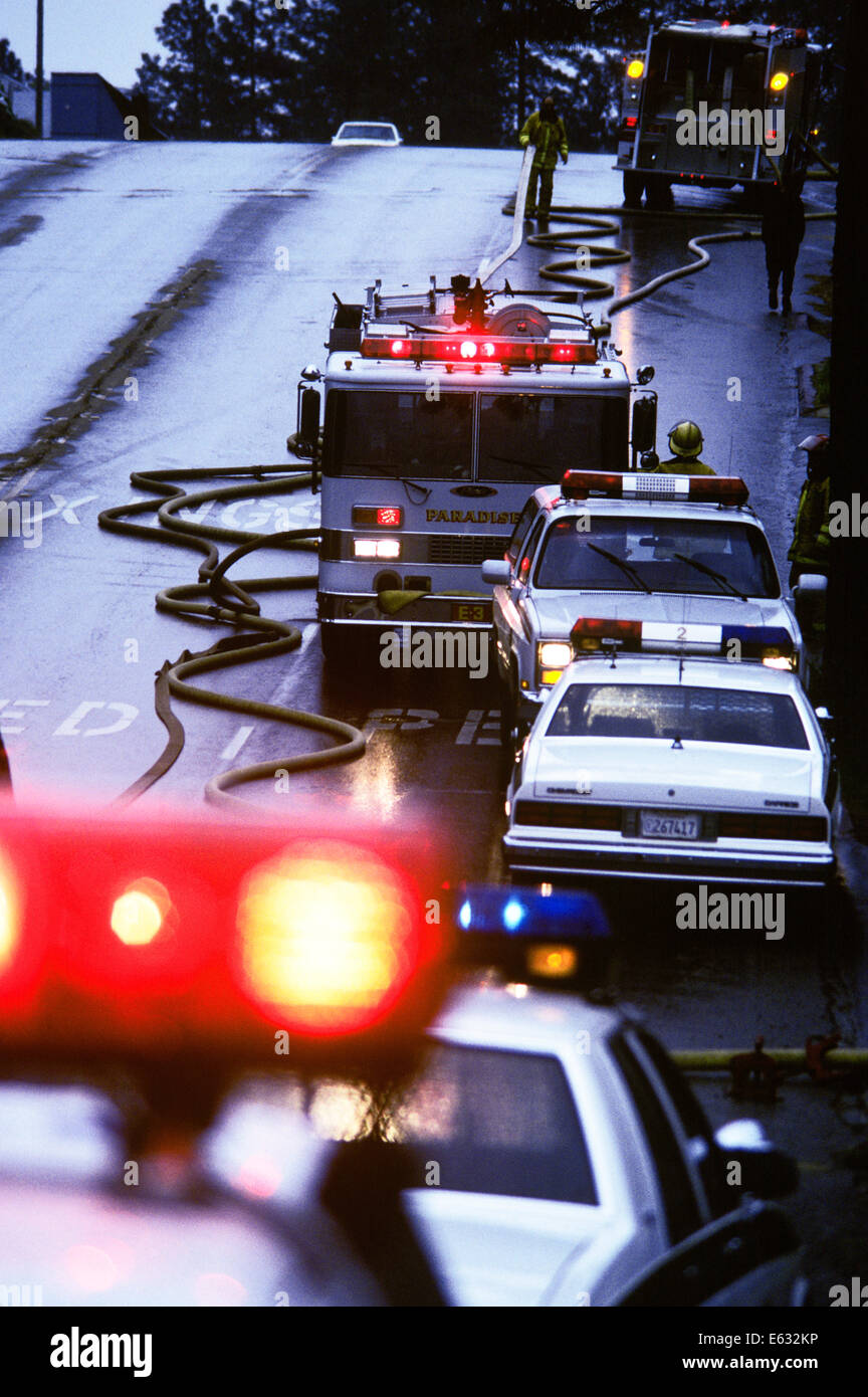 Multiple emergency vehicles hi-res stock photography and images - Alamy