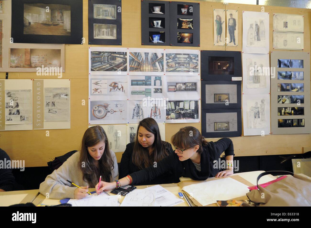 Milan (Italy), the Brera Academy of Fine Arts, scenery workshop Stock ...