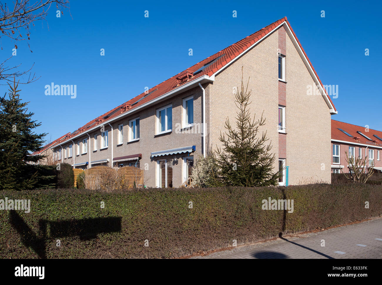 Berlin, Germany, new construction of row houses in Berlin-Biesdorf ...