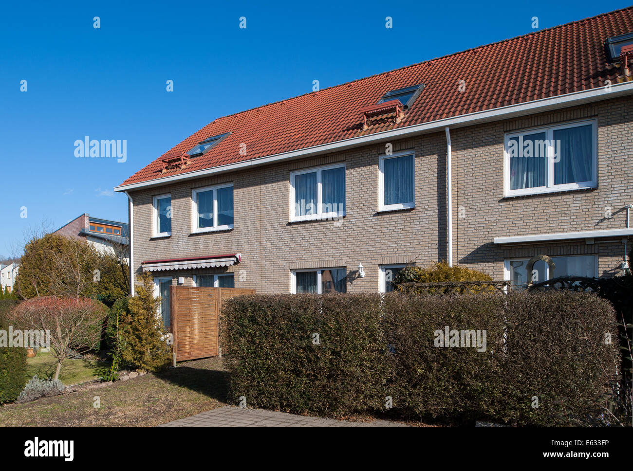 Berlin, Germany, new construction of row houses in Berlin-Biesdorf ...