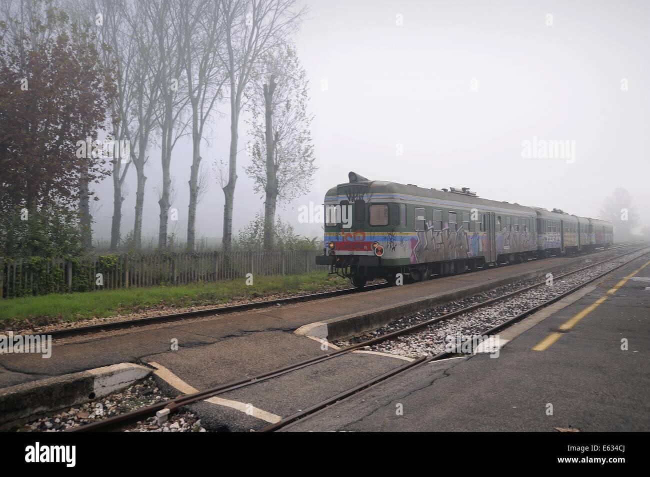 Luzzara (Reggio Emilia, Italy), train station of Emilia Romagna ...