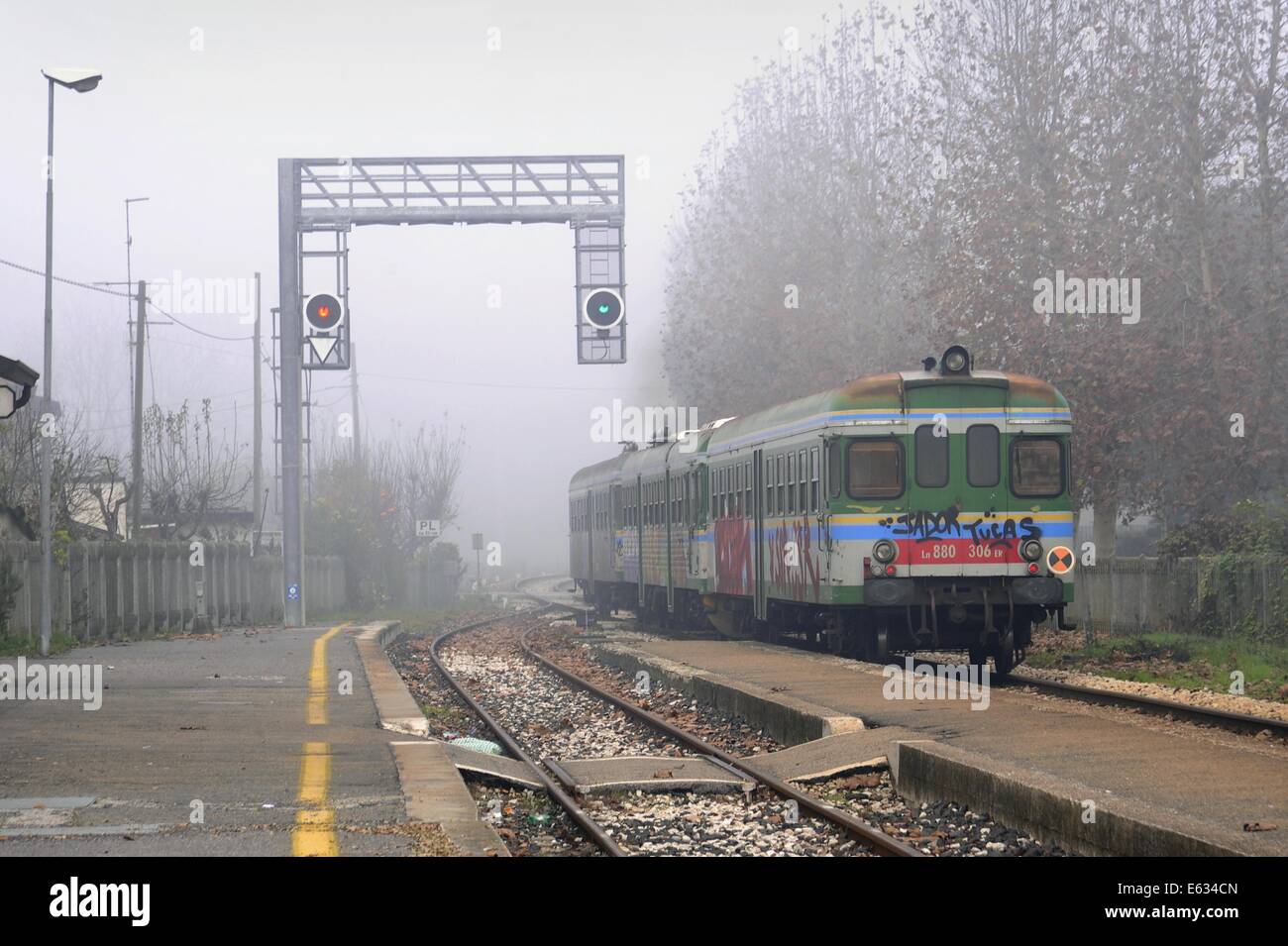 Luzzara (Reggio Emilia, Italy), train station of Emilia Romagna ...