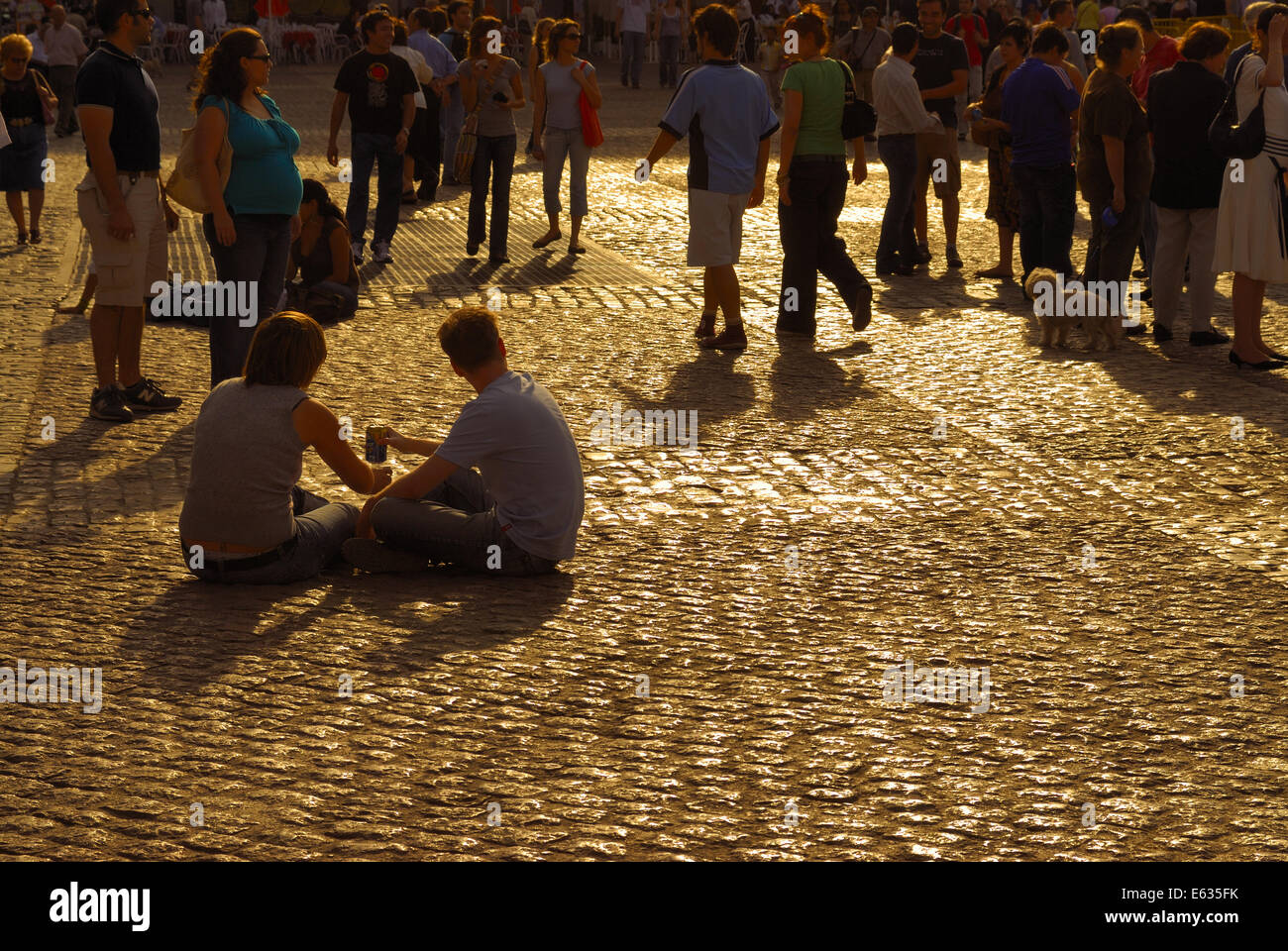 Plaza mayor crowd hi-res stock photography and images - Alamy