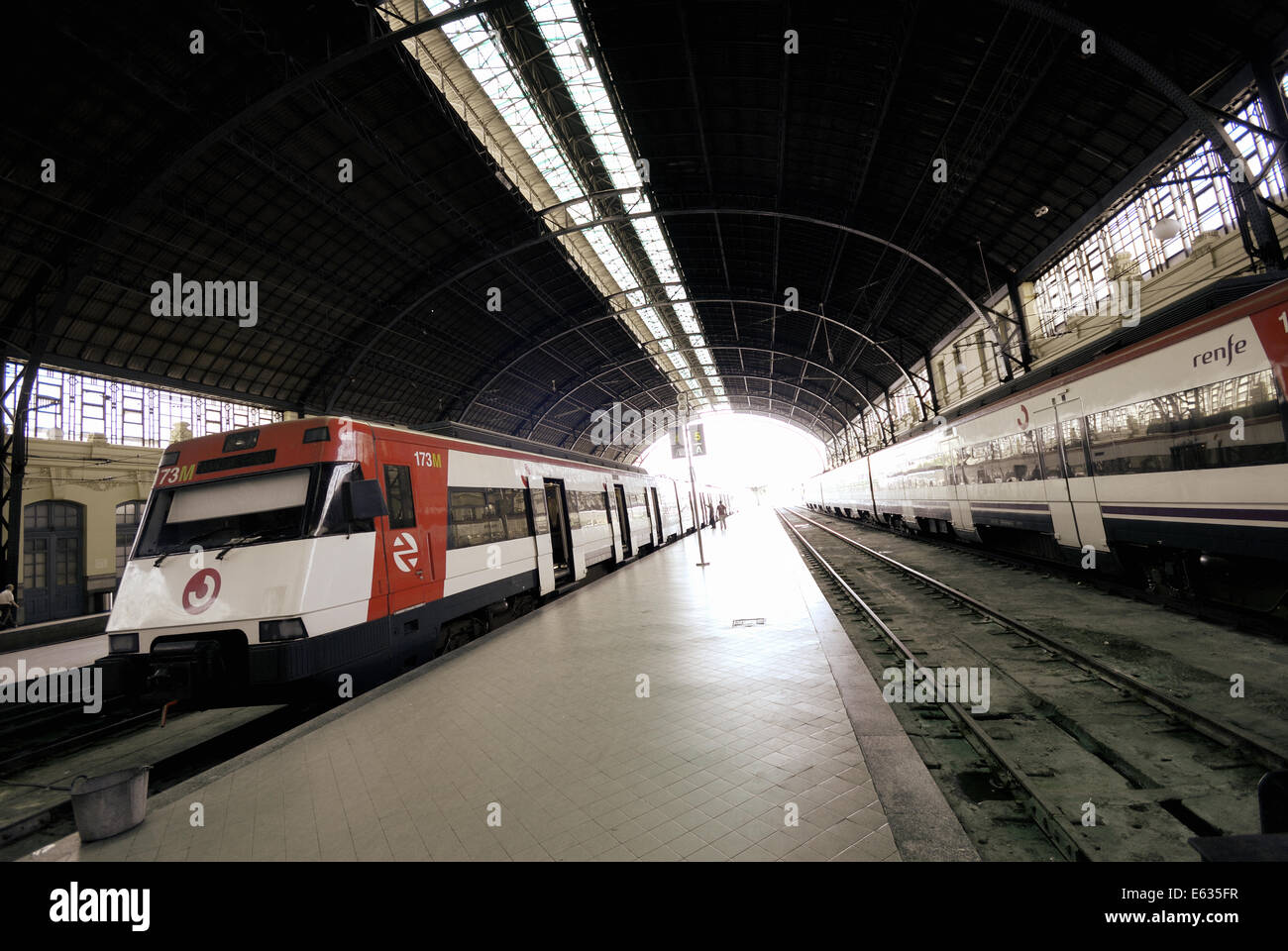 platform at main train station, Valencia, Spain Stock Photo - Alamy