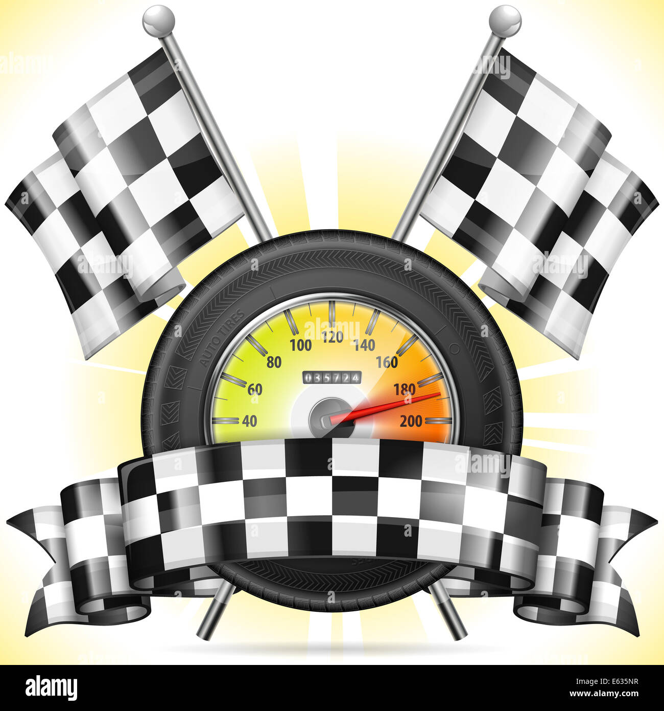 Racing emblem speedometer hi-res stock photography and images - Alamy