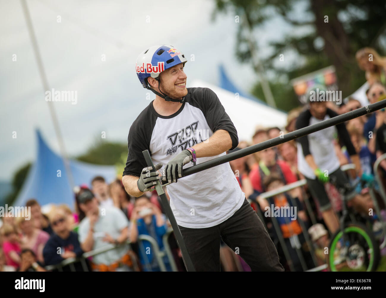 Danny MacAskill performs his Drop and Roll road show at the Belladrum ...