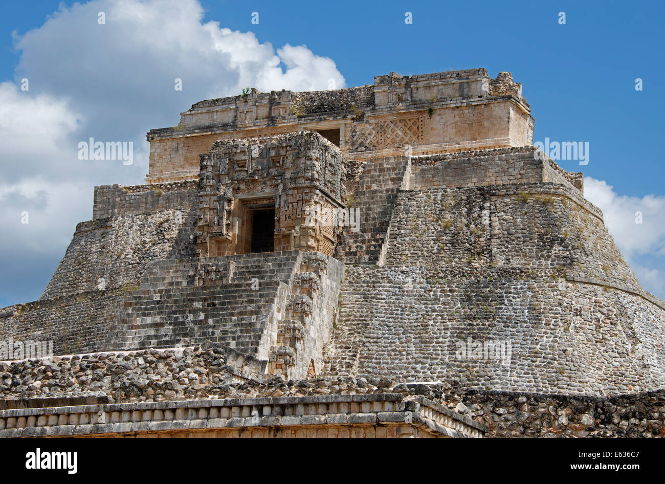 Pyramid of the Magician Uxmal Yucatan Mexico Stock Photo - Alamy