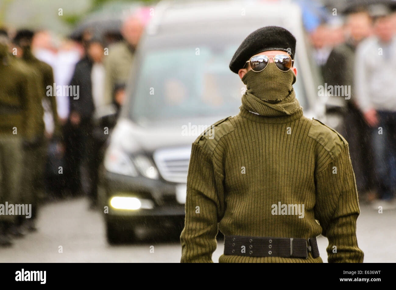 Belfast, Northern Ireland. 13 August 2014. Paramilitary funeral of ...