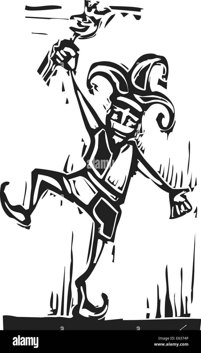 Medieval style court jester Stock Vector Images - Alamy