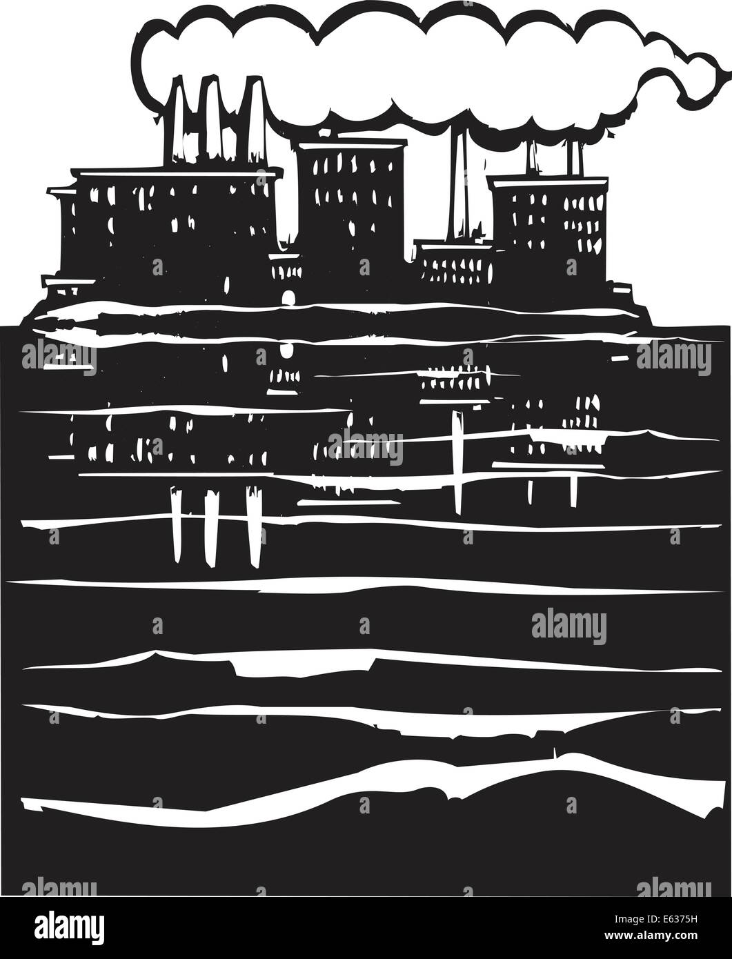 Factory smoke pollution Stock Vector Images - Alamy