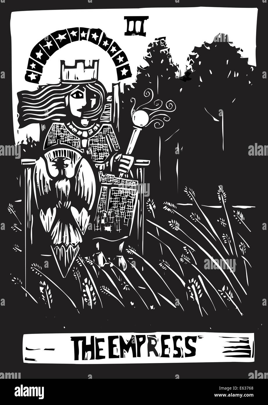 Tarot empress Stock Vector Images - Alamy