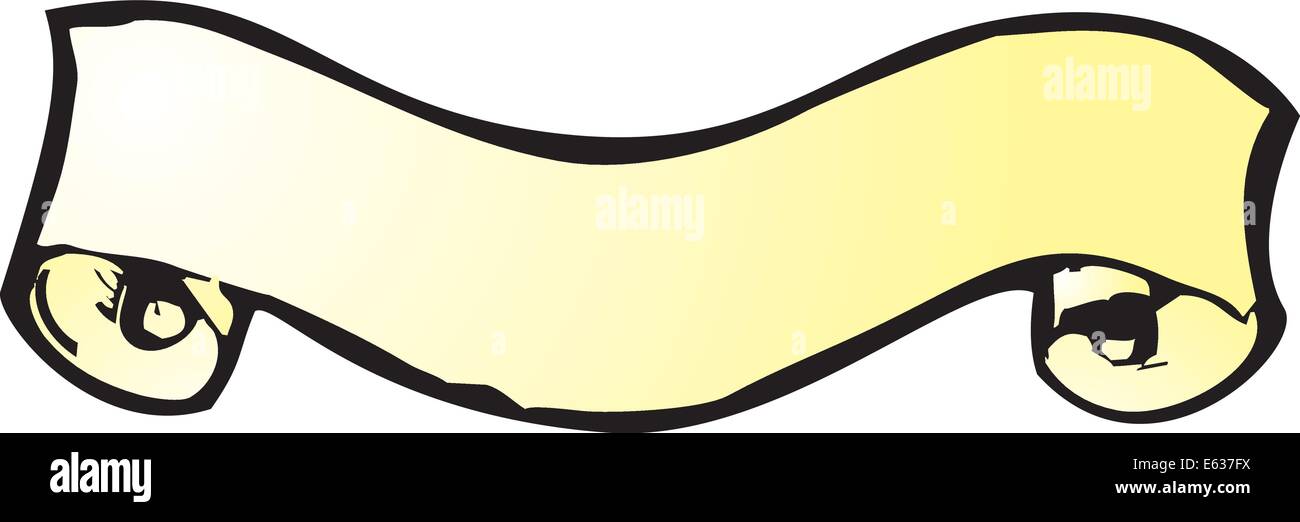 Clean simple scroll like banner of yellowed paper Stock Vector Image ...