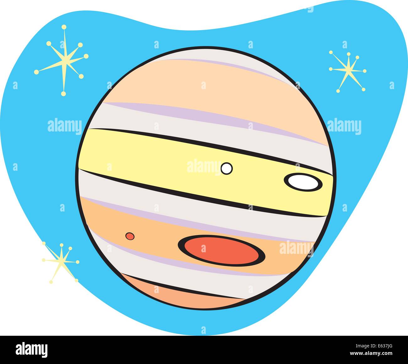 Retro Planet Jupiter is part of a complete set of Solar System planet ...