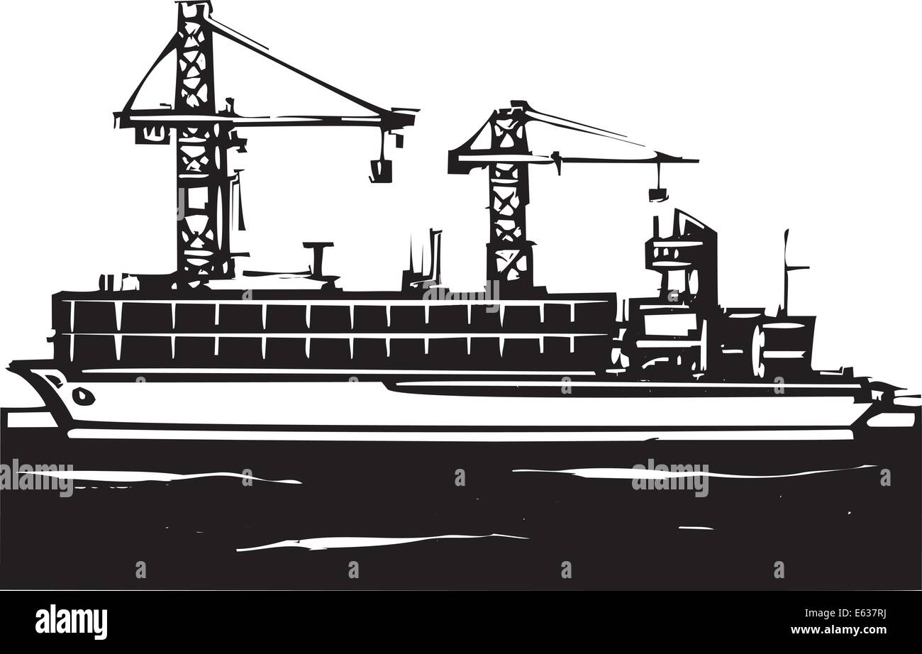 Shipping container cranes Stock Vector Images - Alamy