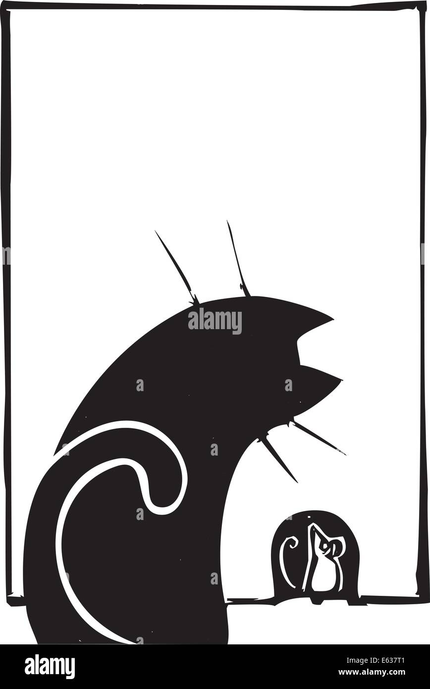 Cat waiting mouse hi-res stock photography and images - Alamy