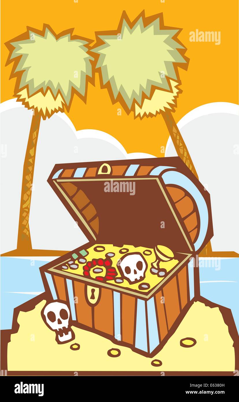 Cute Treasure Chest Clipart