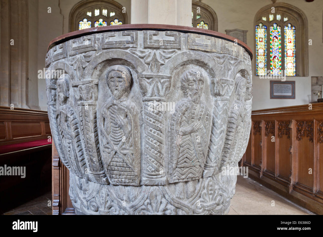 One of the finest Norman fonts in the UK at St Peters church in the ...