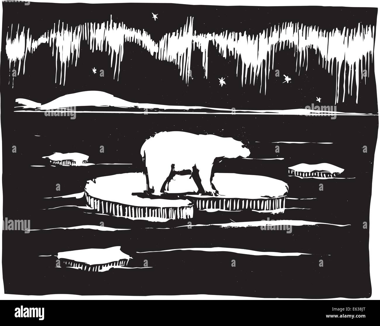 Polar bear in Arctic on ice flow Stock Vector Image & Art - Alamy