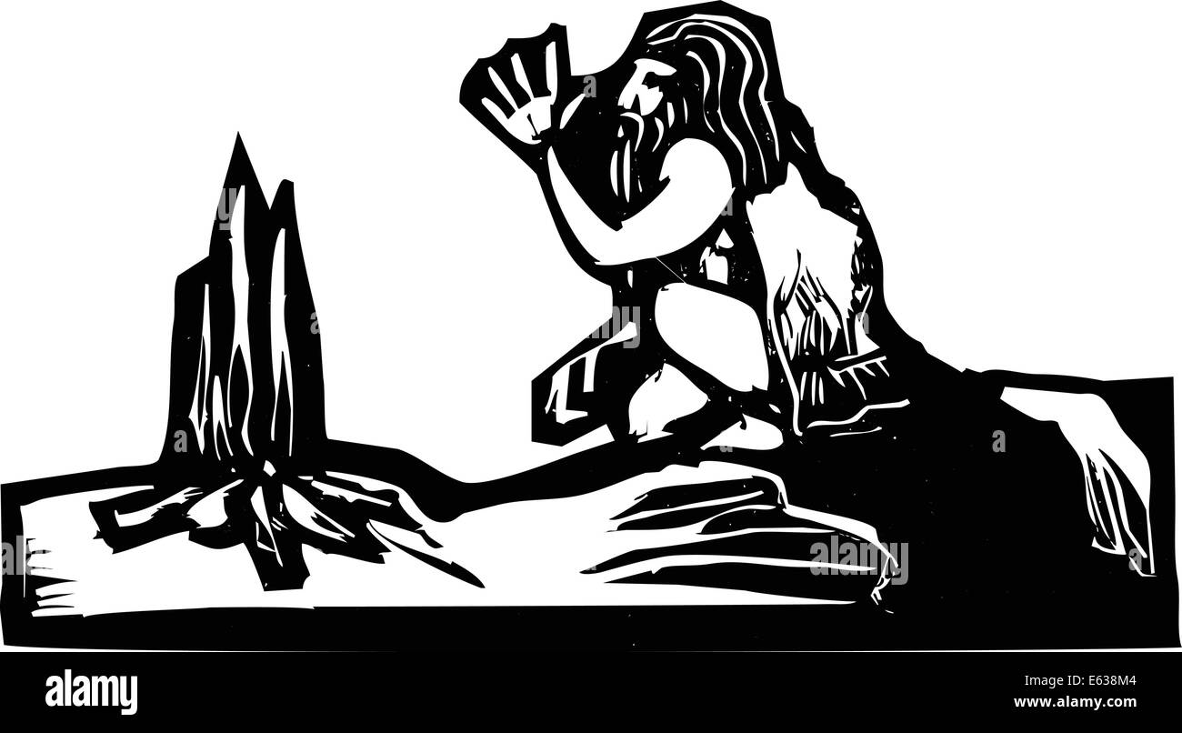 Fire caveman hi-res stock photography and images - Alamy