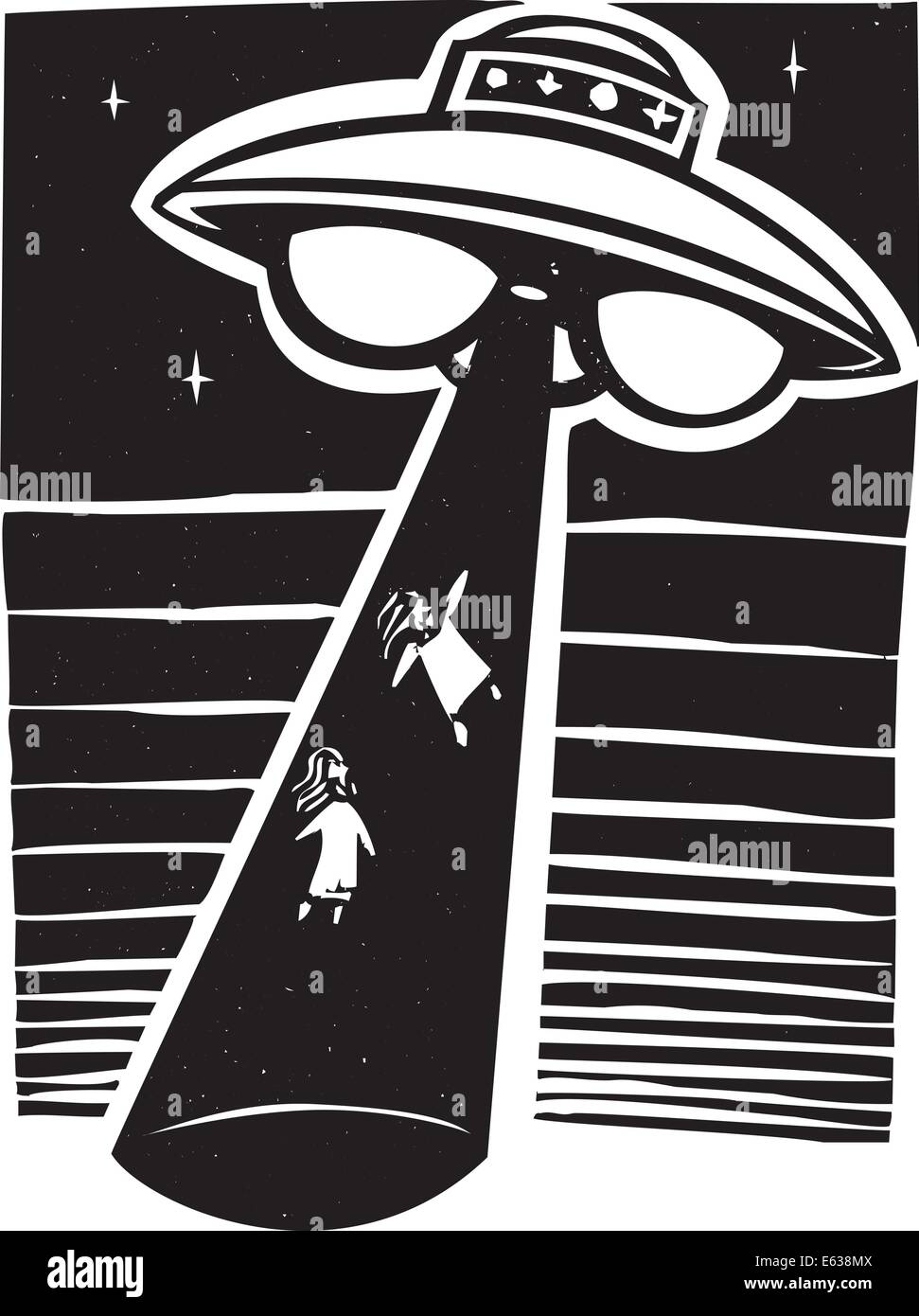 Flying saucer alien Stock Vector Images - Alamy