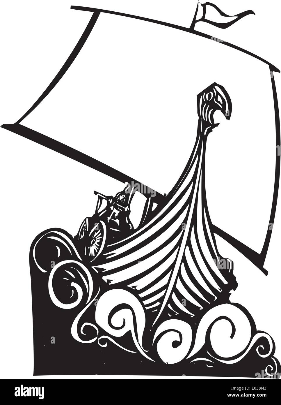 Viking longship sailing hi-res stock photography and images - Alamy