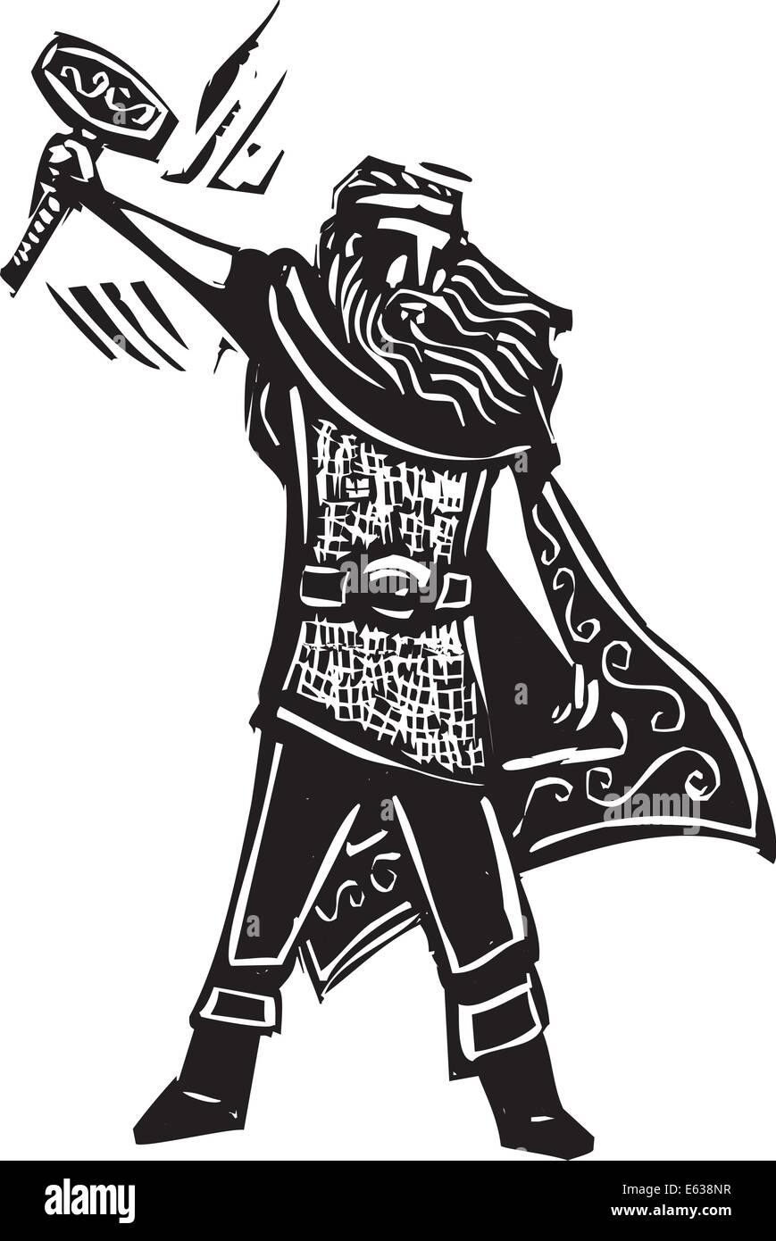 Thor Black And White Drawing