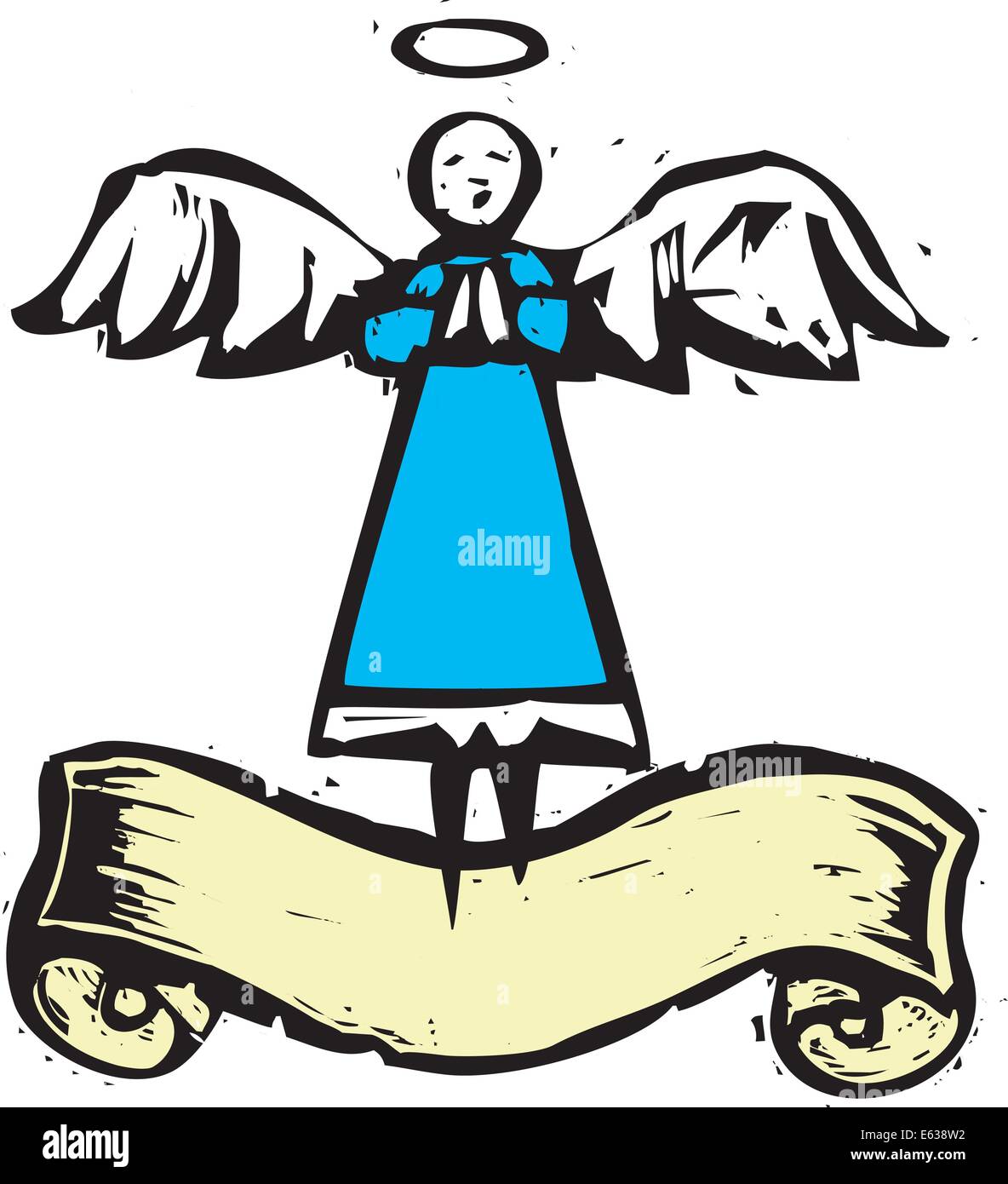 Angel with scroll hi-res stock photography and images - Alamy