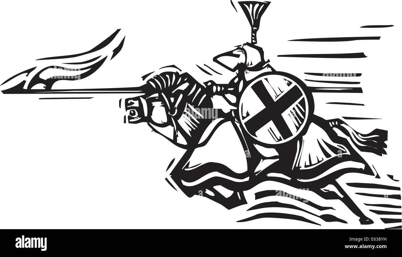 Medieval woodcut knight hi-res stock photography and images - Alamy