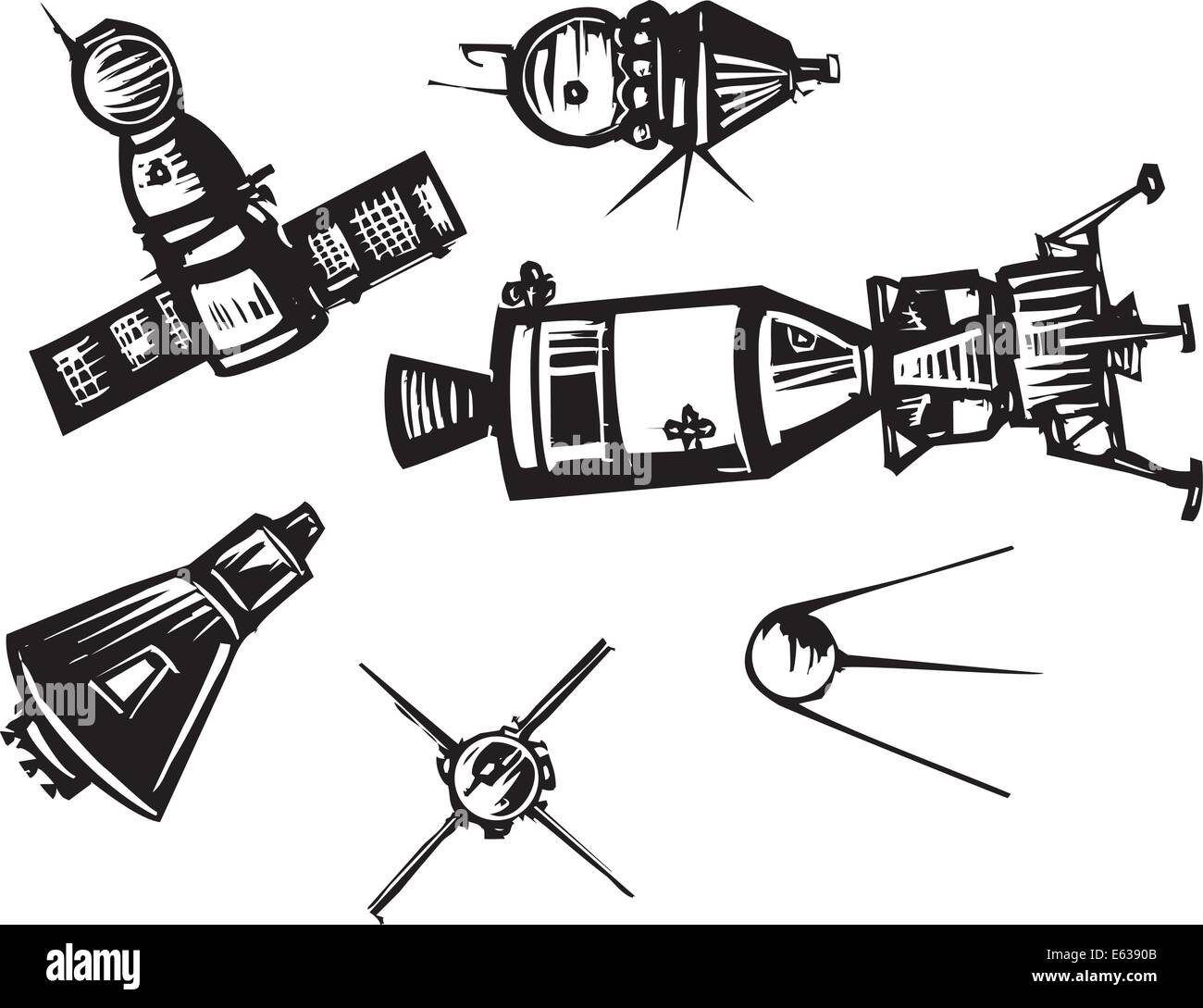 Nasa space capsule Stock Vector Images - Alamy
