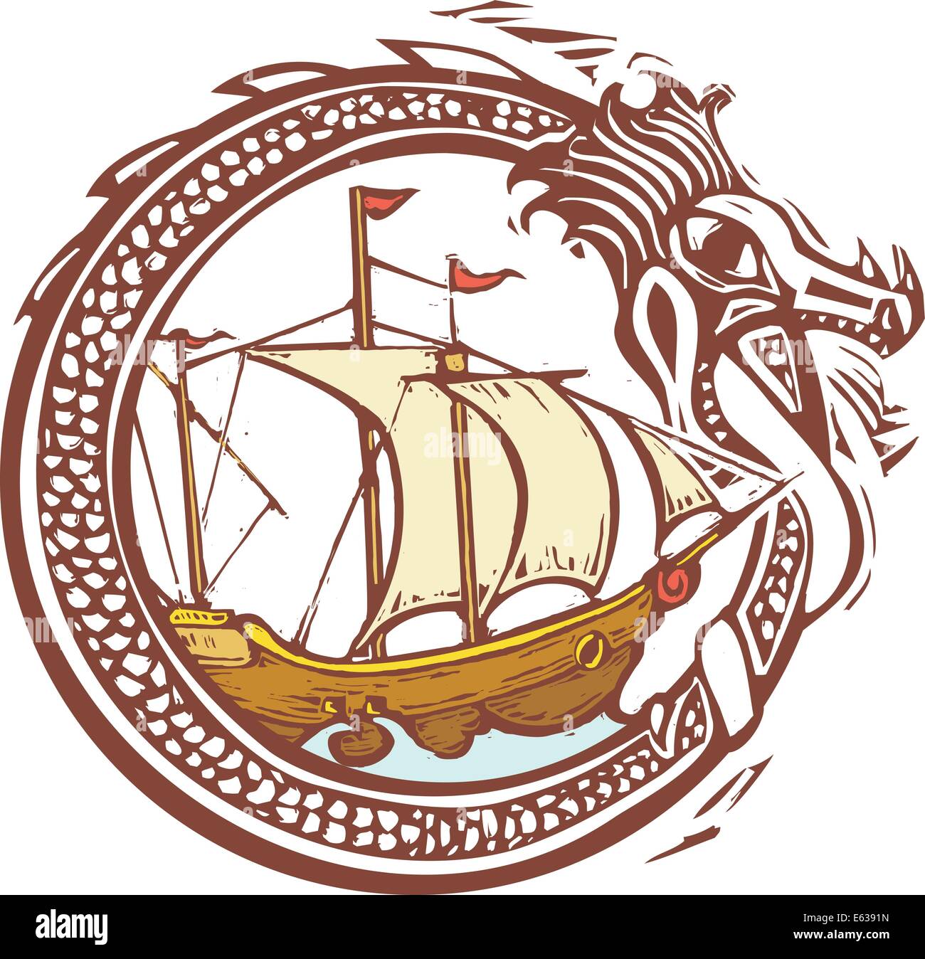 Dragon pirate ship hi-res stock photography and images - Alamy