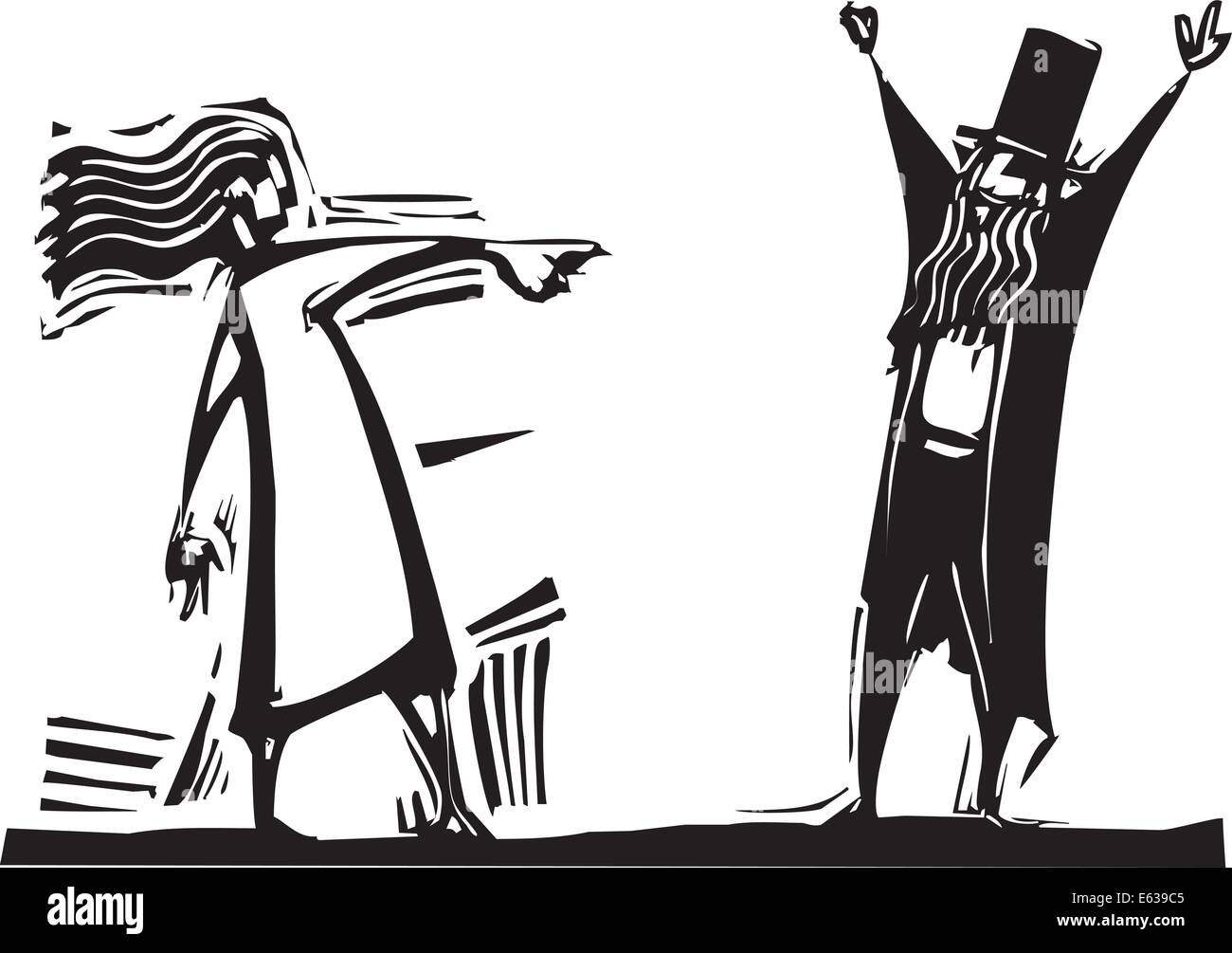 Woman accuse man Stock Vector Images - Alamy