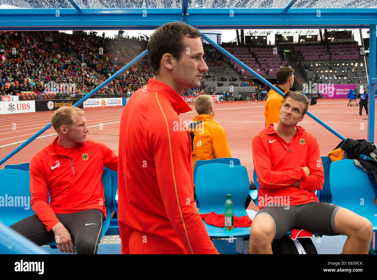 Zurich, Switzerland. 13th Aug, 2014. The three german athletes Arthur ...