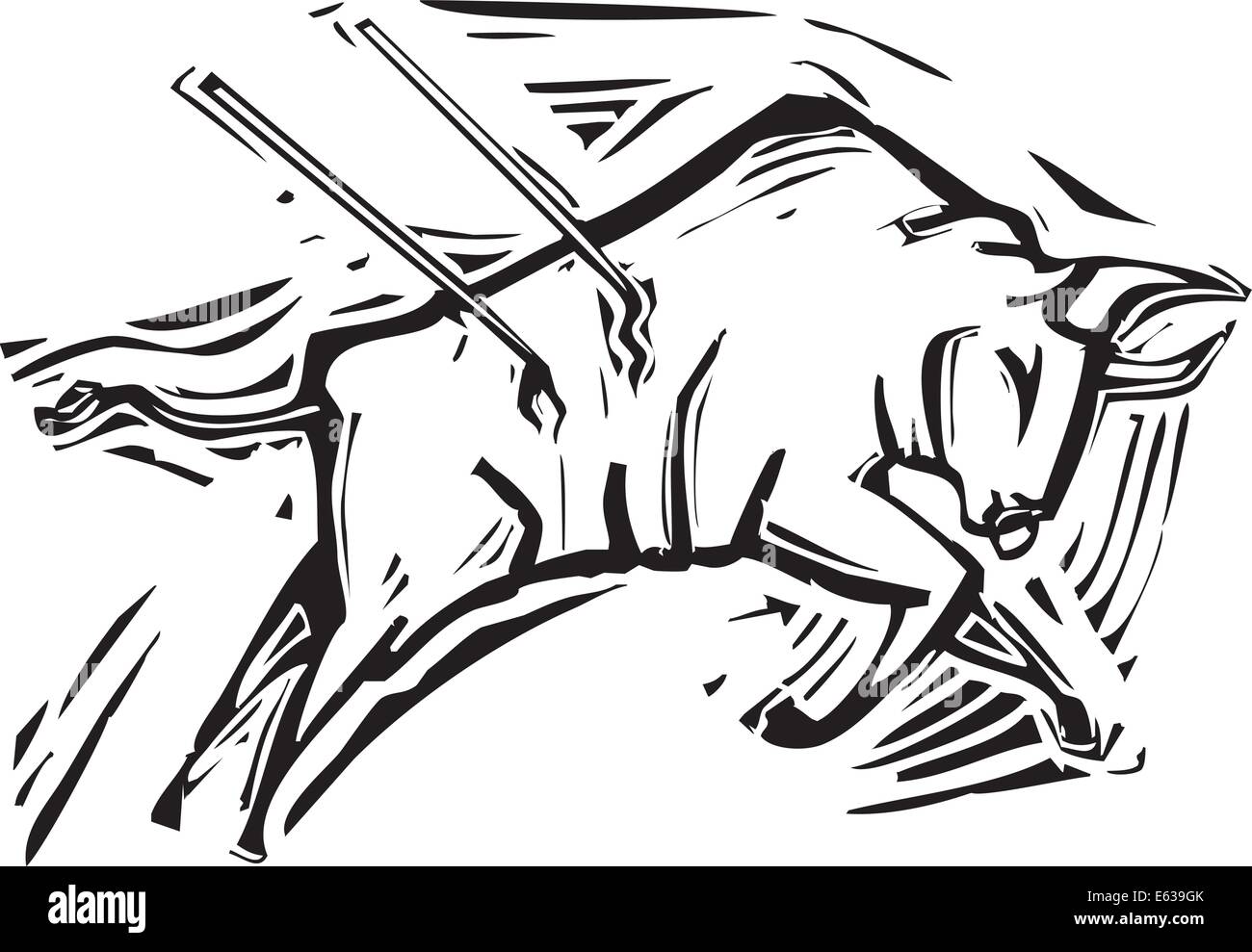 Bull charging spain Stock Vector Images - Alamy