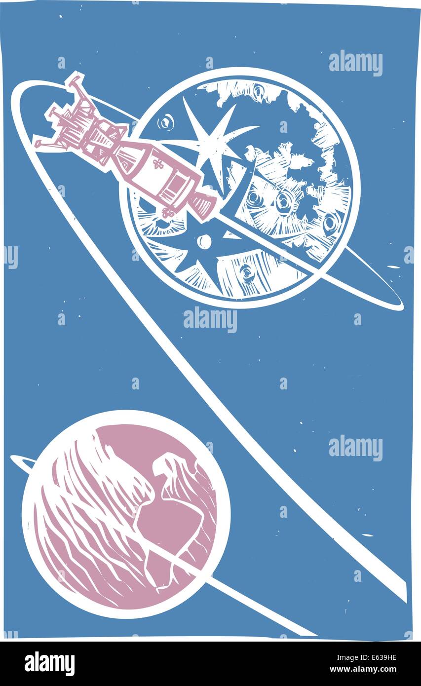 Moon lander vector vectors hi-res stock photography and images - Alamy