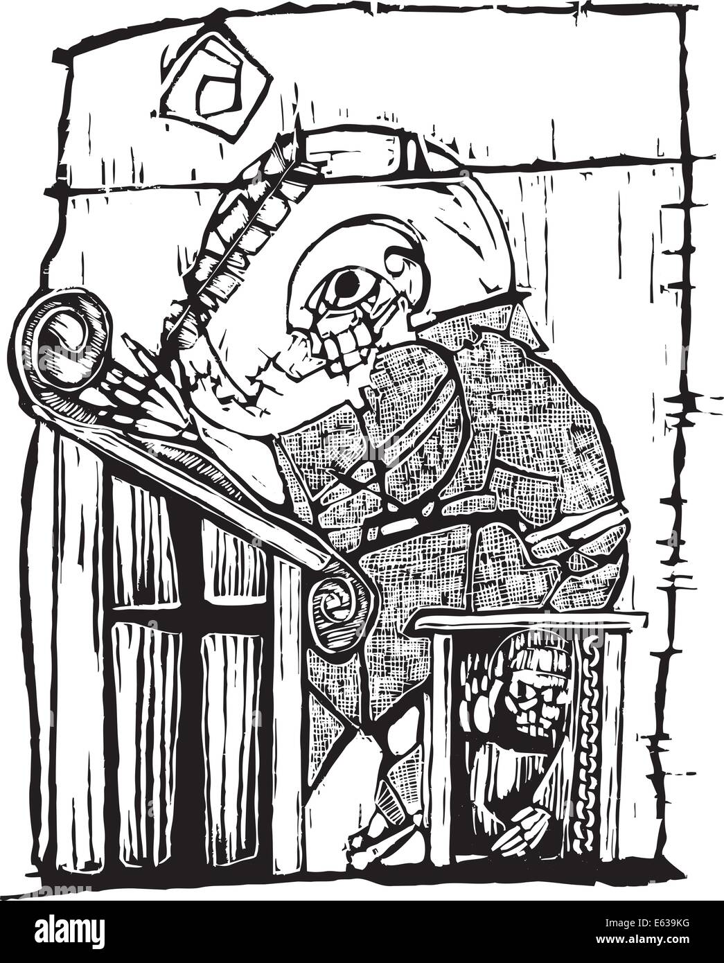 Monk medieval bible Stock Vector Images - Alamy