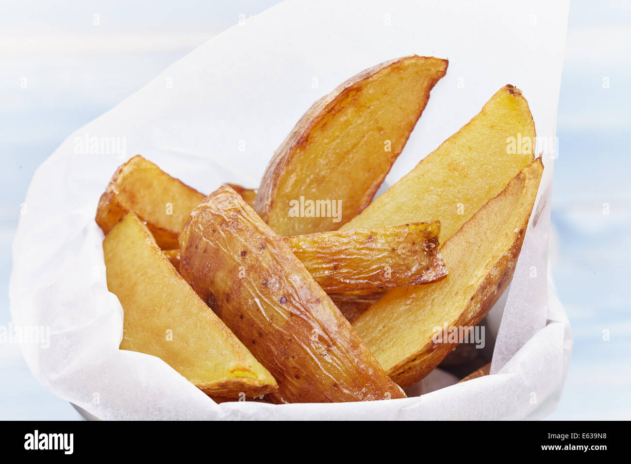 Homemade Fries in a small metal bucket Stock Photo - Alamy