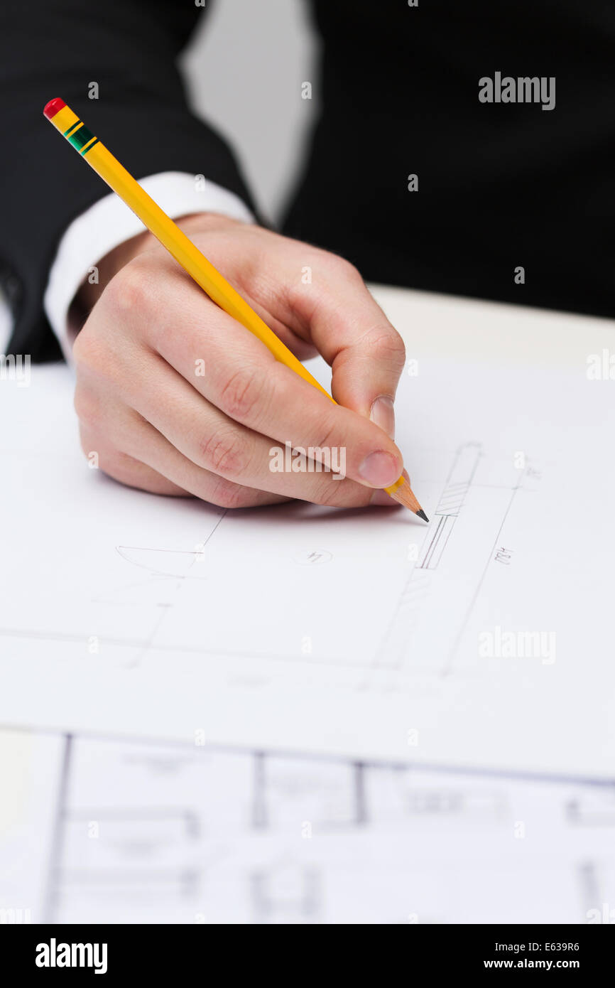 Male contractor making changes hi-res stock photography and images - Alamy