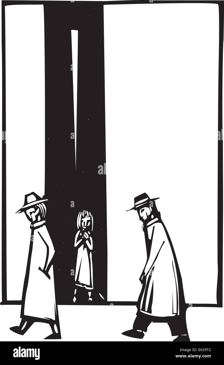 Poor abandoned runaway child being ignored in an alley Stock Vector ...