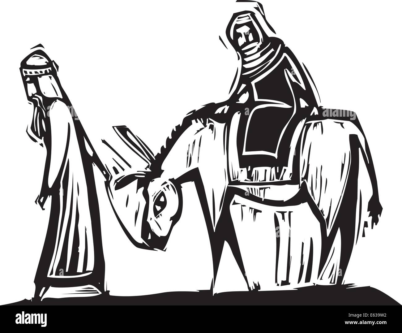 Mary and joseph and donkey hi-res stock photography and images - Alamy