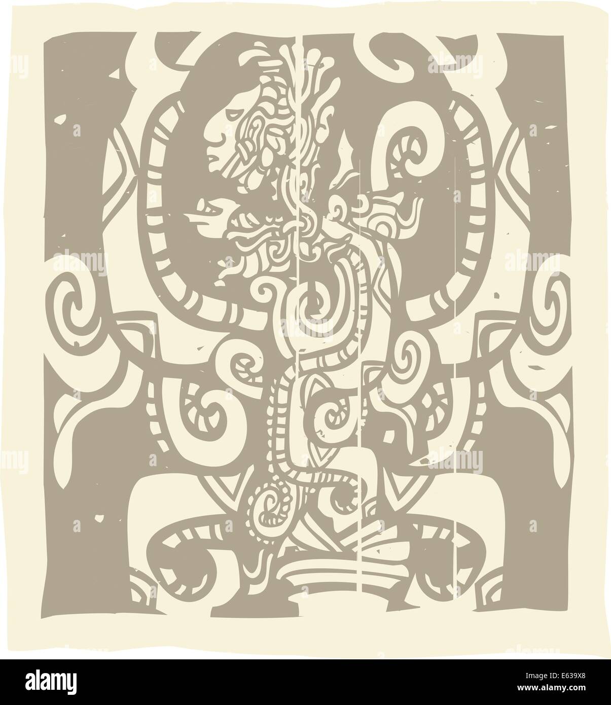 Mayan serpent Stock Vector Images - Alamy