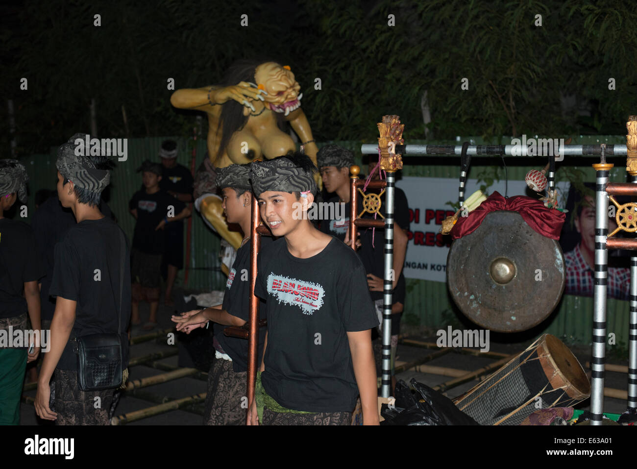 Nyepi, Silence Day parade for Balinese New Year Stock Photo - Alamy