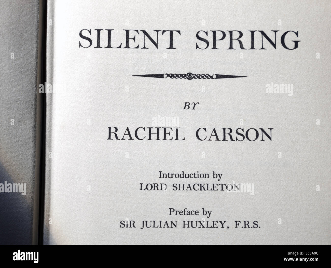 Silent Spring, a book by Rachel Carson Stock Photo - Alamy