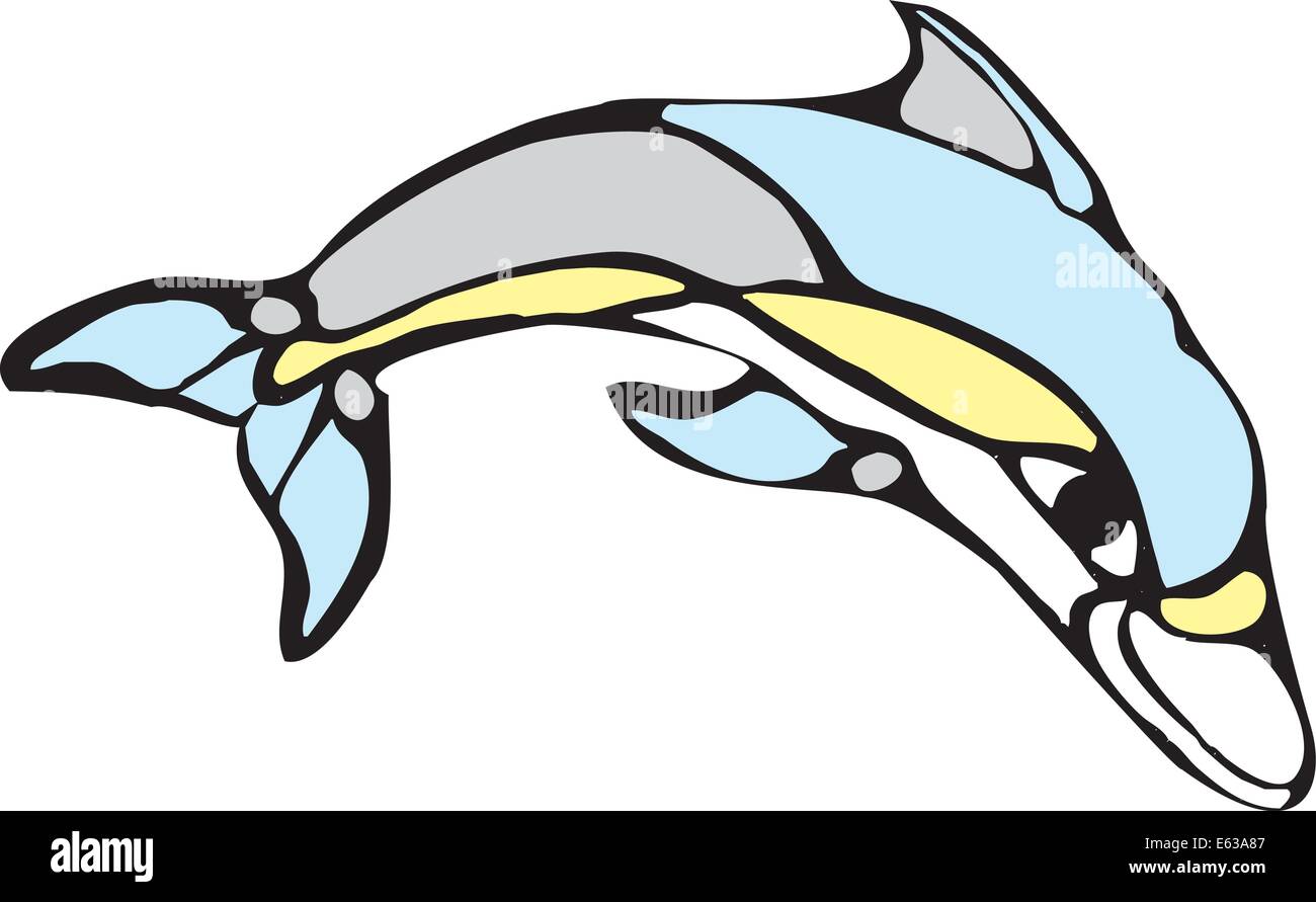 Common dolphin Stock Vector Images - Alamy