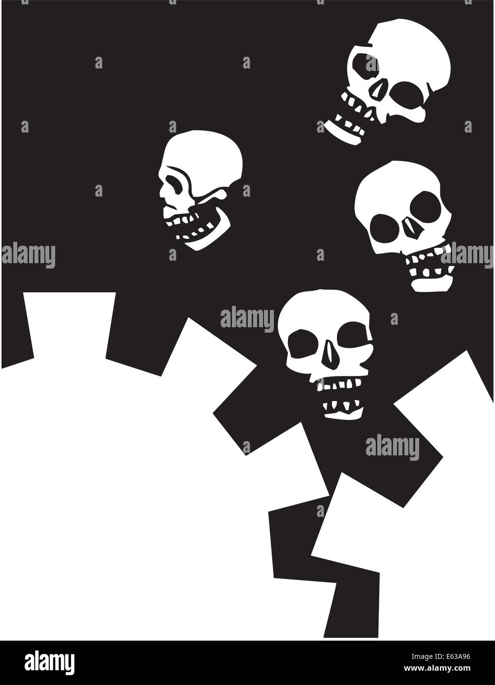 Four skulls Stock Vector Images - Alamy