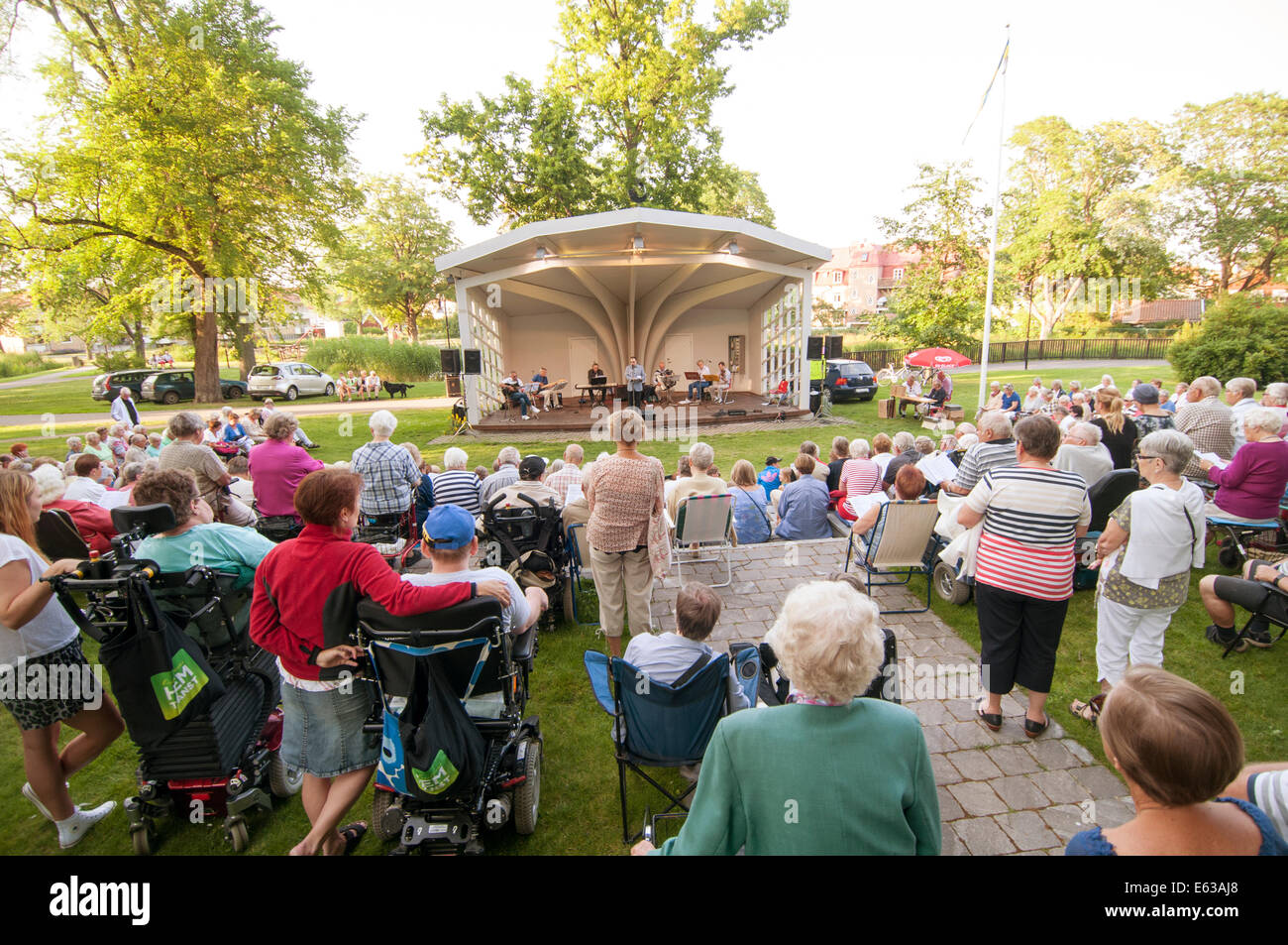 swedish folk music concert sweden old people at traditional festival in ...